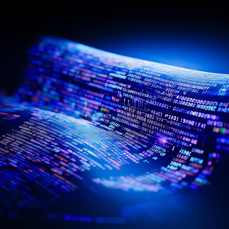 Digital Data Stream stock image. Image of binary, security - 316667329