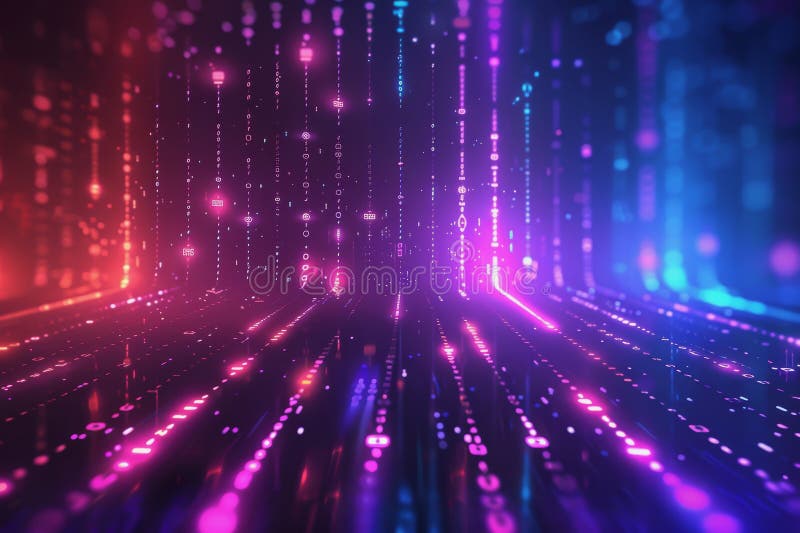 Digital Data Stream Background With Binary Code The Flow Information Of 5557