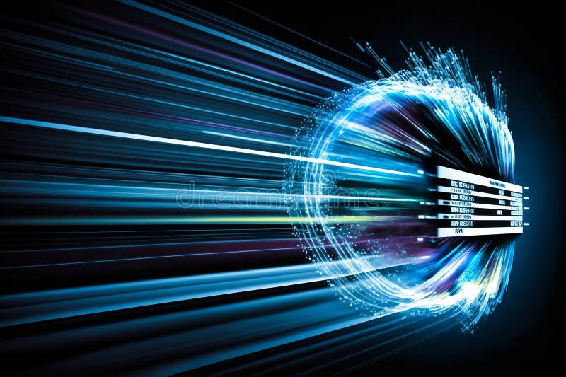 Digital Data Stream. Cyberbit Data Flow Stock Illustration ...