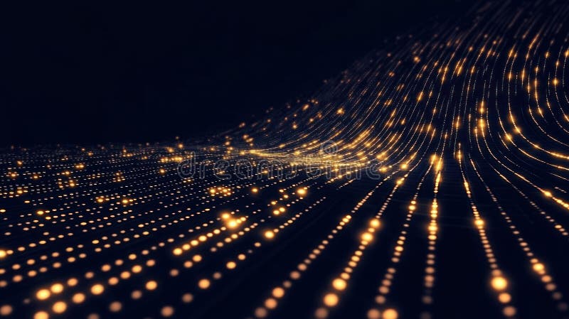 Digital Data Stream: Futuristic Motion of Big Data Flowing through ...