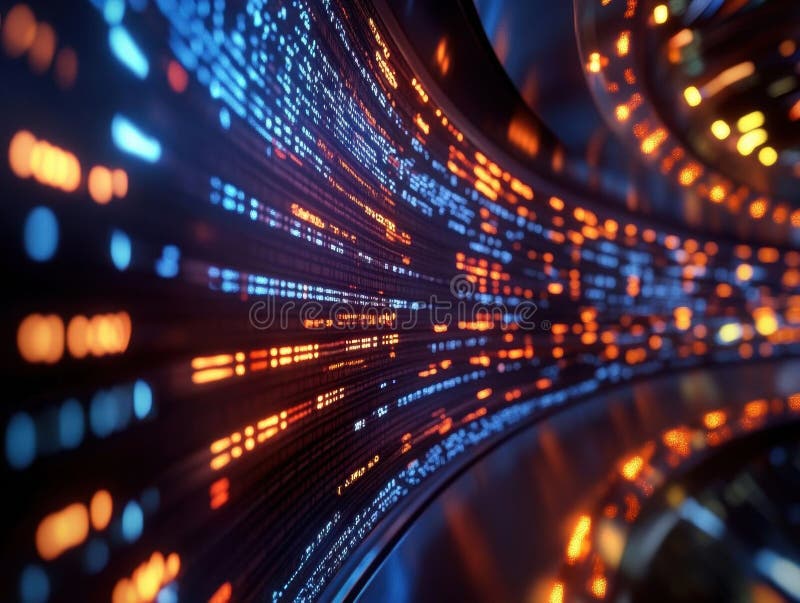 Digital Data Stream, a Glimpse into the Code Stock Photo - Image of ...