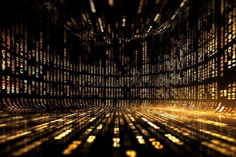 Digital Data Stream Matrix Stock Illustration Illustration Of Analytics 306325090