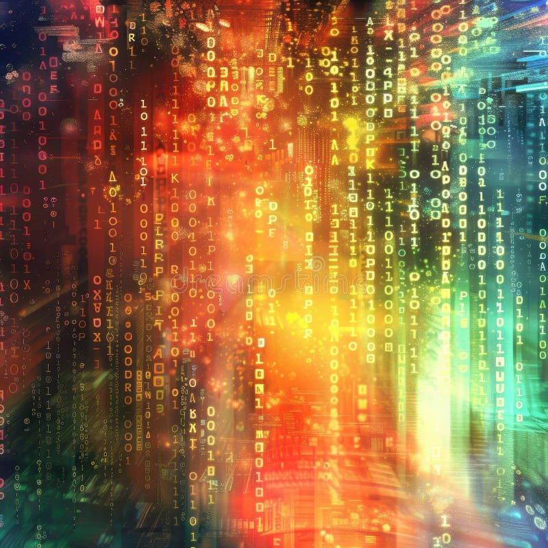 Digital Data Stream Sql Code And Abstract Technology Background For