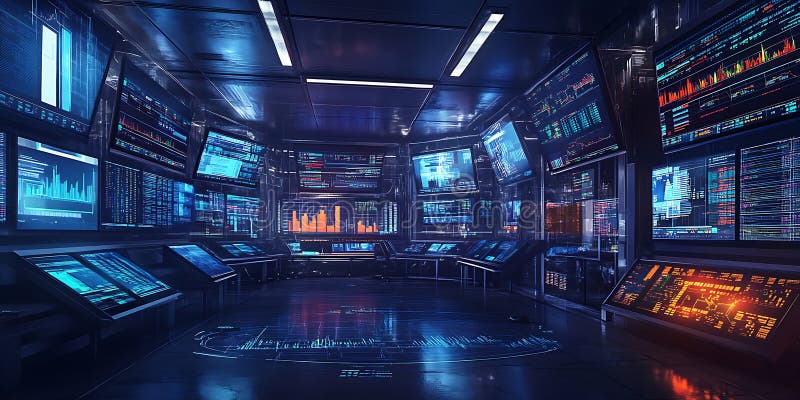 Digital Data Streams Abstract Tech Background Image Stock Illustration ...