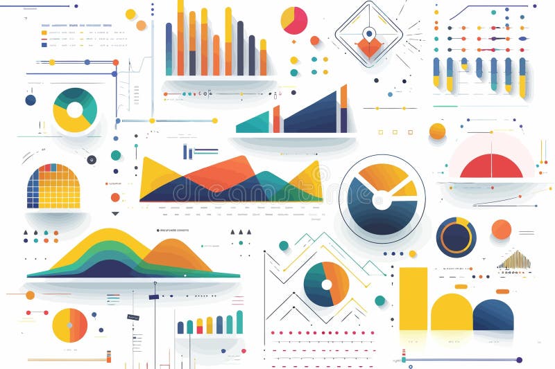 Digital Data Visualization with Futuristic Graphics S Isolated Stock ...