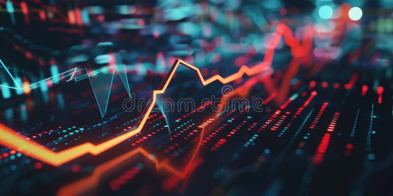 Digital Data Visualization stock photo. Image of interface - 366129902