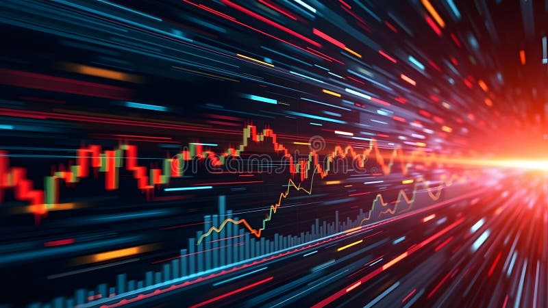 Digital Data Visualization of Stock Market Analysis Powered by AI ...