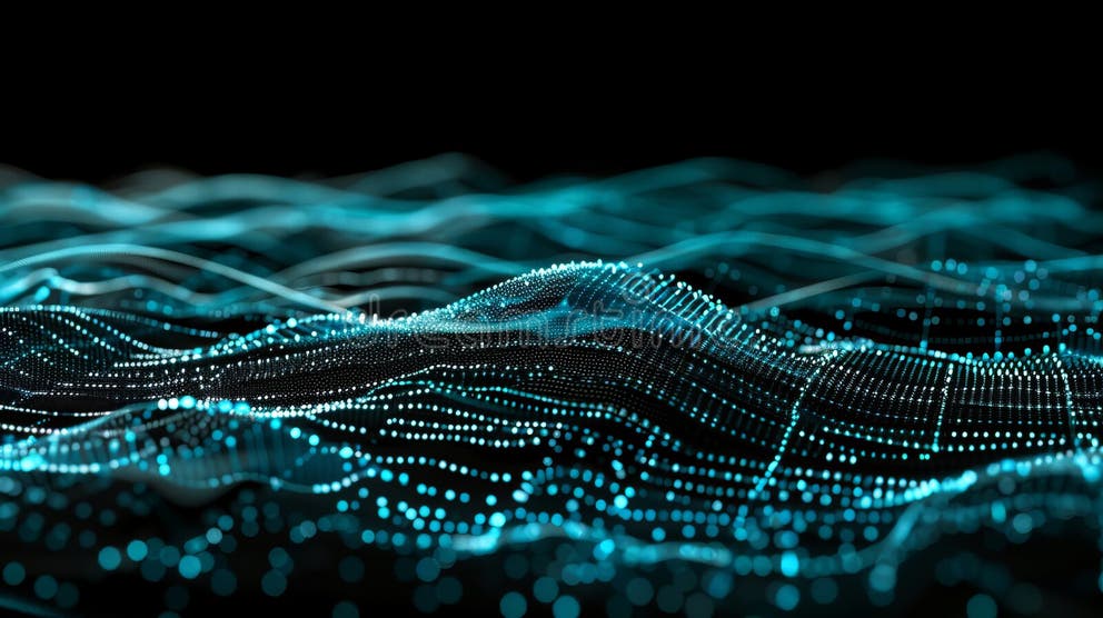 Digital Data Wave Background, Network Connection Structure, Technology ...