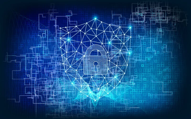 Digital Data Web Security Background Stock Vector - Illustration of ...
