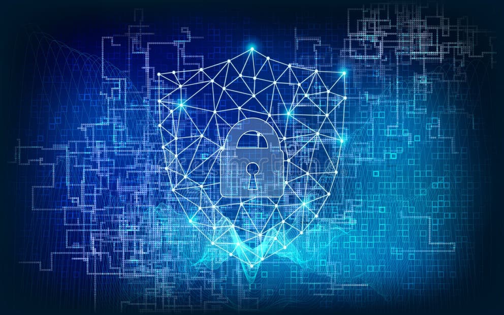 Digital Data Web Security Background Stock Vector - Illustration of ...