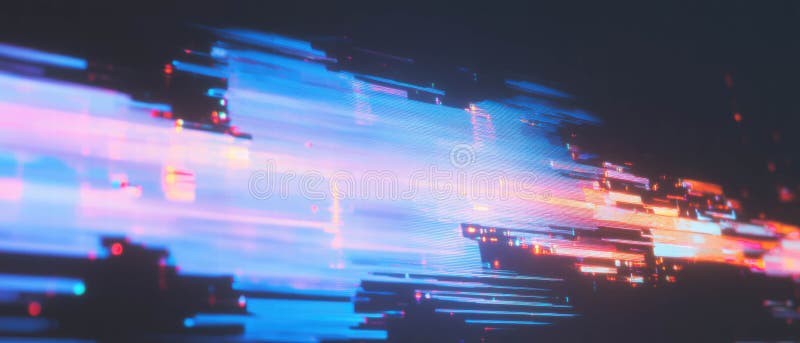 Digital Decay Effect Showcasing Glitch Art with Vibrant Colors and ...