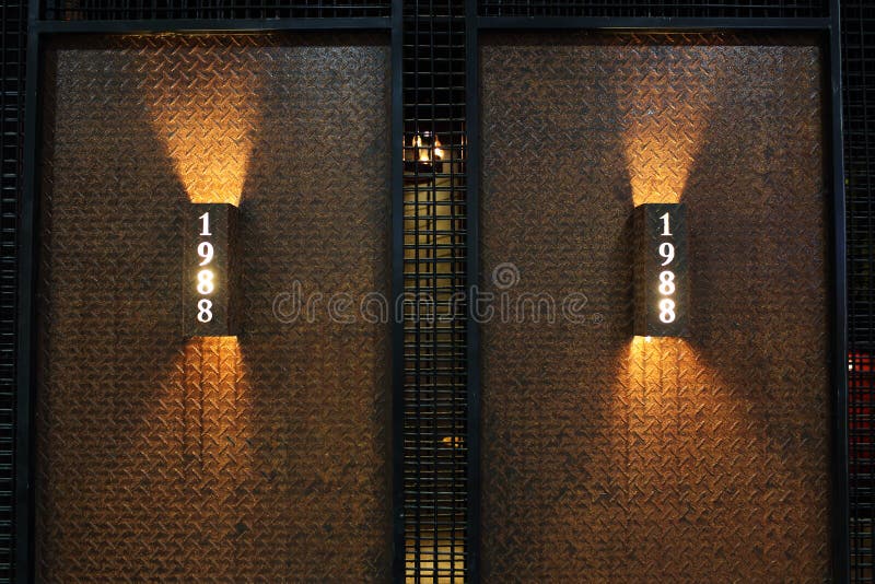 With Digital Decoration Lamp Hanging on the Wal Stock Image - Image of ...