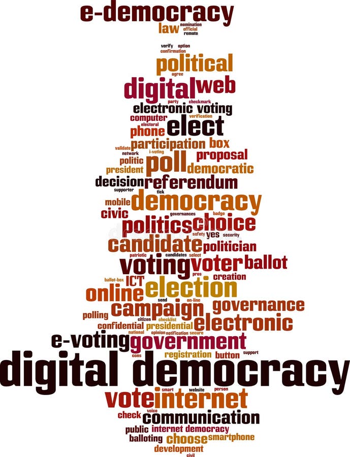 Digital Democracy Word Cloud Stock Vector - Illustration of concept ...