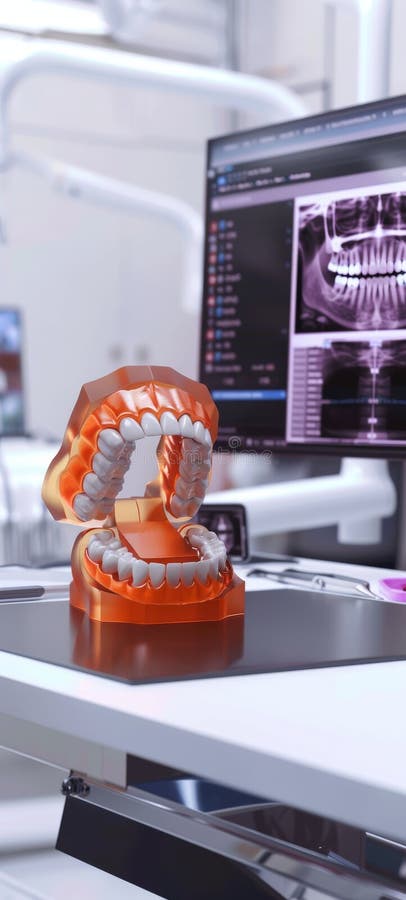 Digital Dental Impression Scanner in Action Capturing a 3D Model of ...