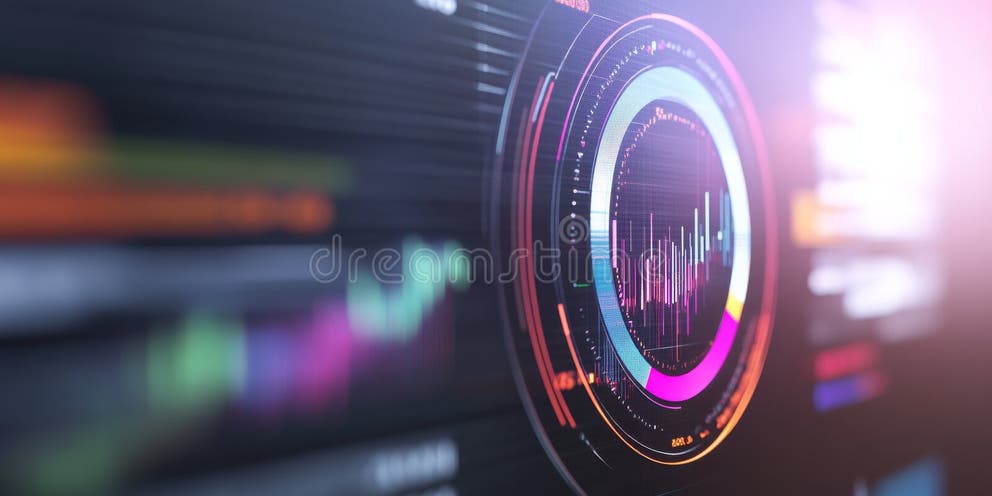 Digital Design Abstract Patterns Vibrant, Futuristic Visualization Data ...