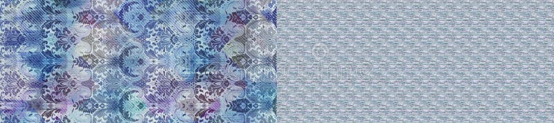 Digital Design Allover Top Bottom Flower Pattern Stock Illustration ...