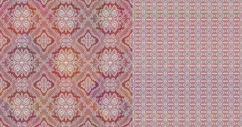 Digital Design Allover Top Bottom Flower Pattern Stock Illustration ...