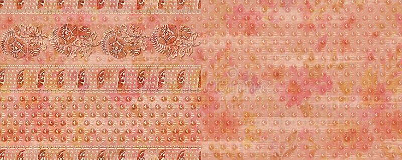 Digital Design Allover Top Bottom Flower Pattern Stock Illustration ...