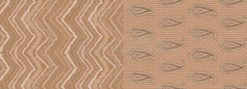 Digital Design Allover Top Bottom Flower Pattern Stock Illustration ...