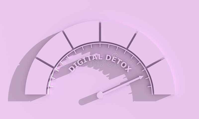 Digital Detox Concept Illustration. Addiction of Devices Stock ...