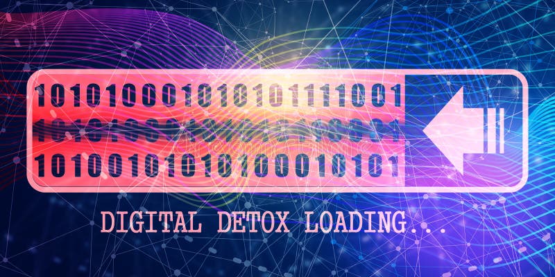 Digital Detox Concept Illustration. Addiction of Devices Stock ...