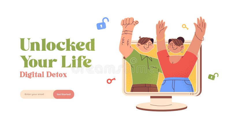 Digital Detox Concept stock vector. Illustration of solution - 254992017
