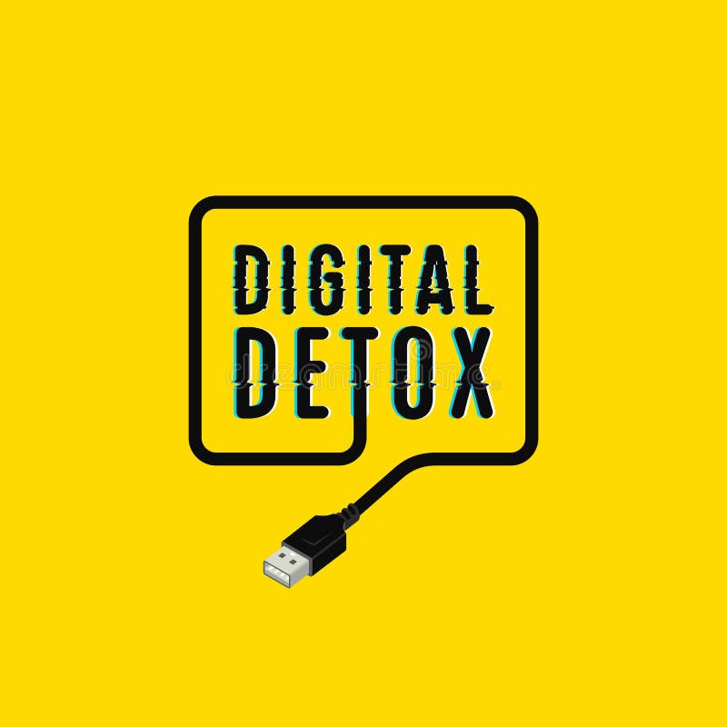 Digital detox poster stock vector. Illustration of addiction - 186525993