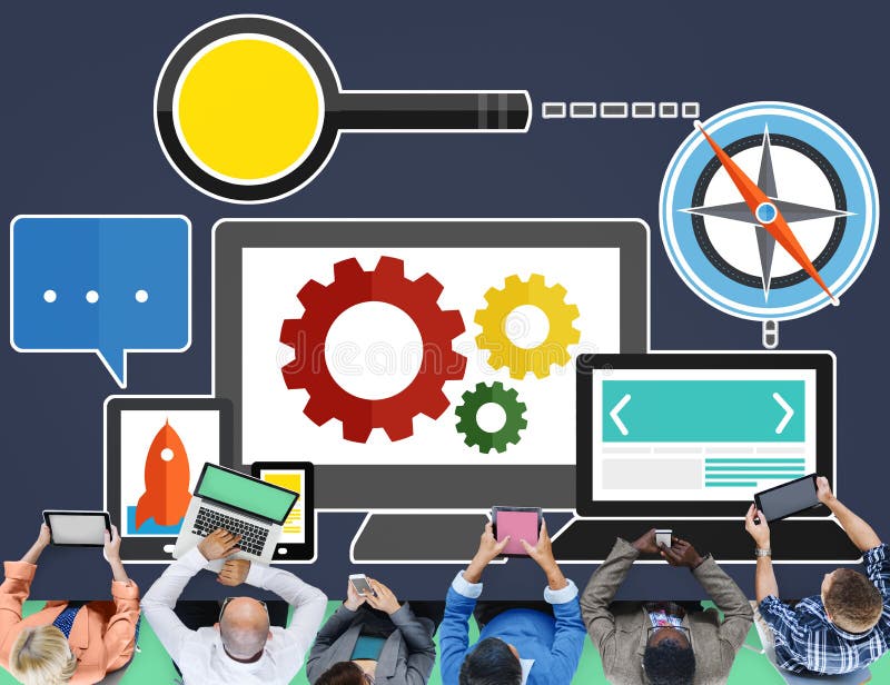 Digital Device Computer Connecting Internet Online Concept Stock ...