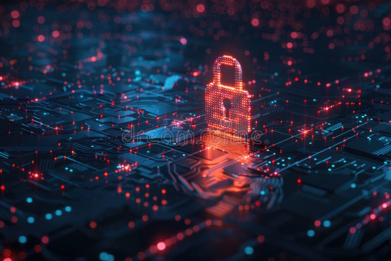 A Digital Device with a Illuminated Lock, Great for Tech and Security ...