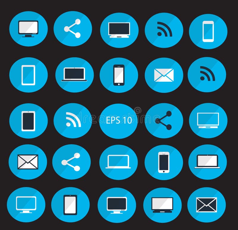 Digital Devices Icon Set Vector Illustration Stock Vector ...
