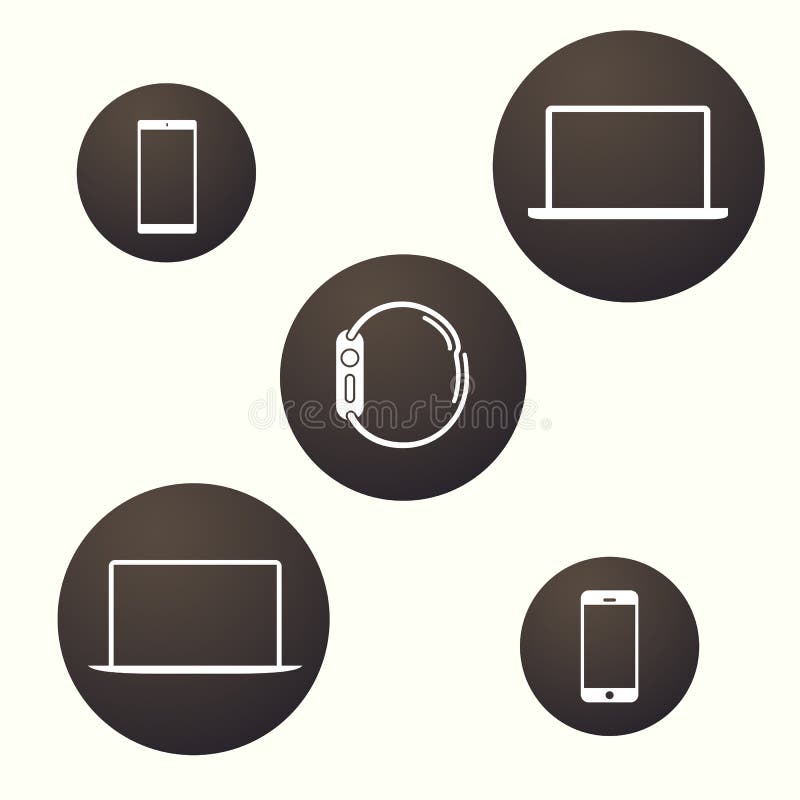 Digital devices icons stock vector. Illustration of multimedia - 55553281