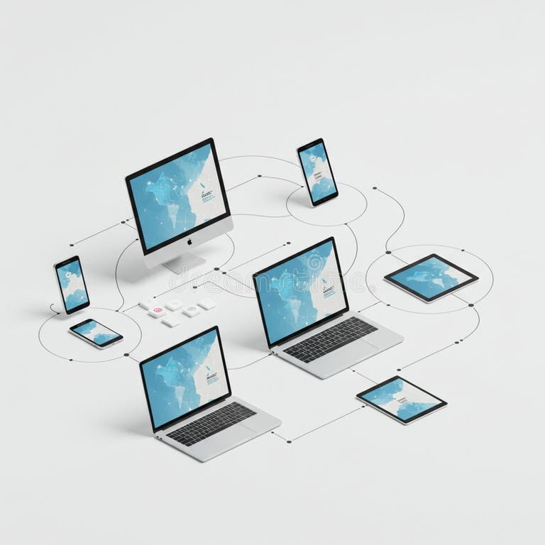 Digital Devices Including Laptops, a Desktop Computer, Tablets, and ...