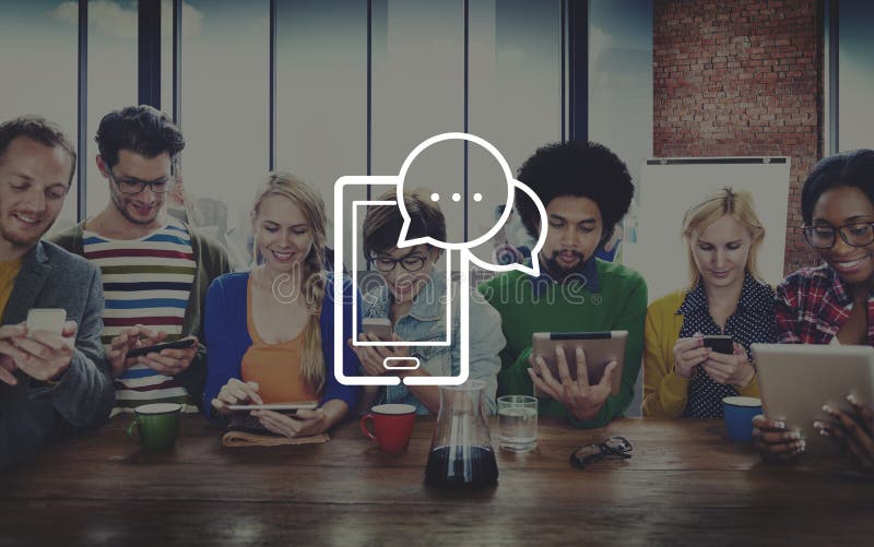 Digital Devices Internet Connection Communication Concept Stock Image ...