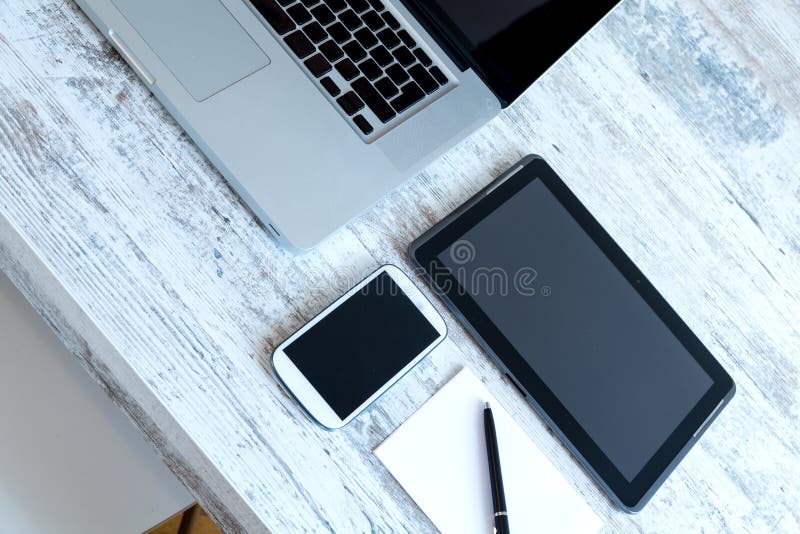 Digital Devices stock photo. Image of desktop, phone - 50193504