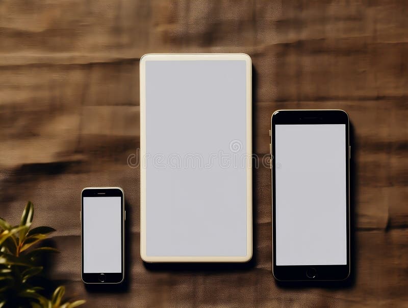 Digital Devices Screen Mockup Stock Illustration - Illustration of ...