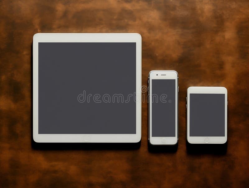 Digital Devices Screen Mockup Stock Illustration - Illustration of ...