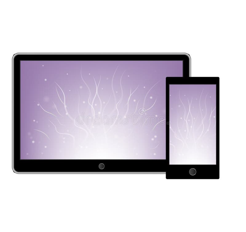 Digital devices set stock vector. Illustration of monitor - 64466667