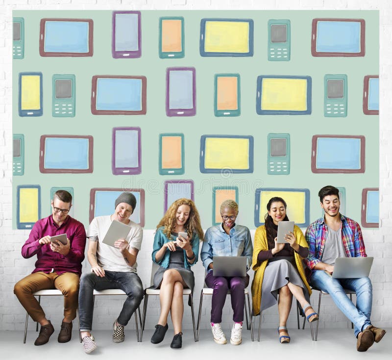 Digital Devices Technology Graphics Connection Concept Stock Image ...