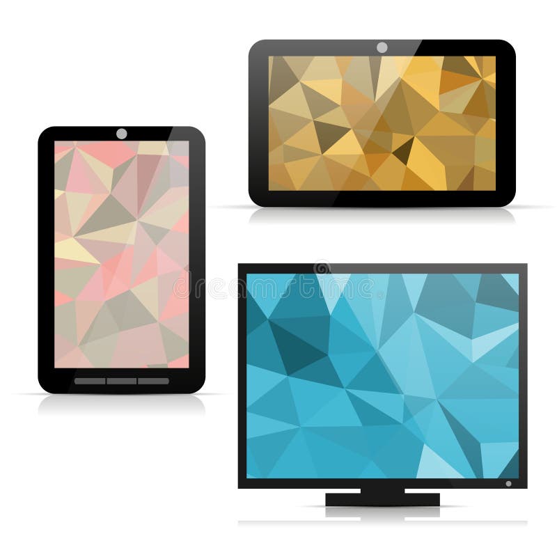 A Set of Digital Devices, Vector Illustration. Stock Vector ...