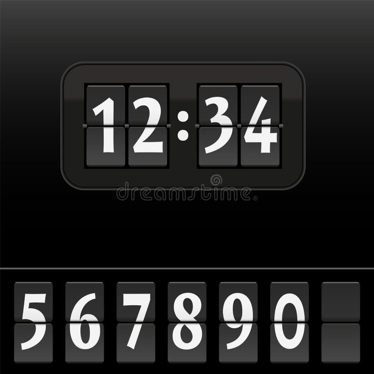 Digital Clock Face Stock Illustrations – 12,930 Digital Clock Face ...