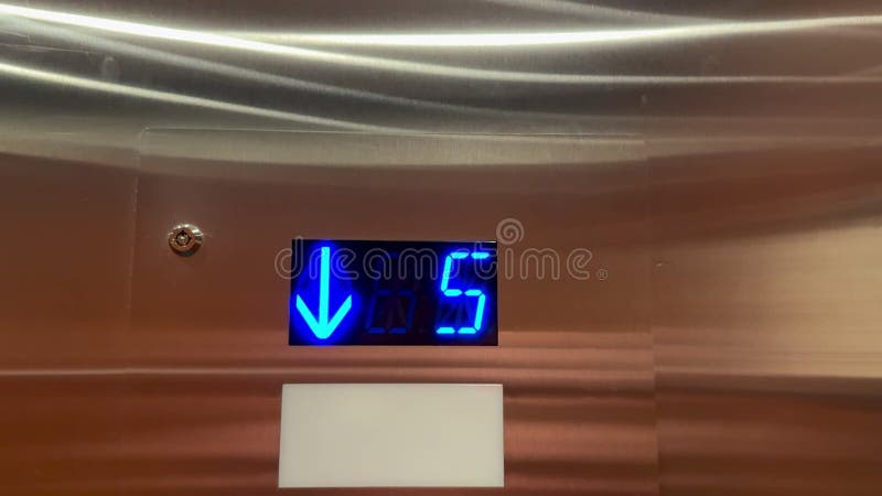 Digital Dial of Elevator Floor Counter Stock Video - Video of floors ...