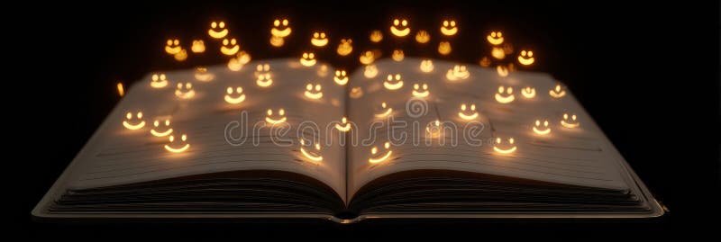 Digital Diary Glows with Cheerful Smiley Symbols, Showcasing Creative ...
