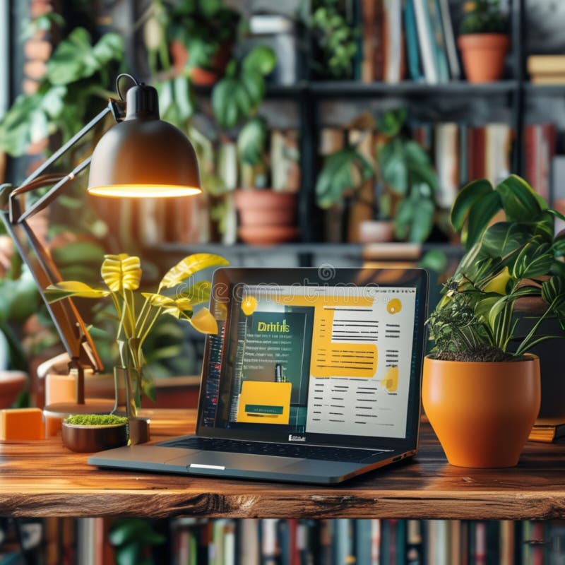 Digital Dictionary Brand Marketing Ideas in Laptop. Stock Illustration ...