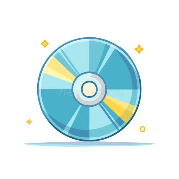 Digital Disc Graphic Illustration with Shiny Highlights Stock ...