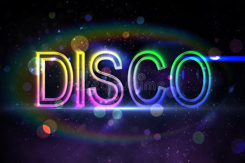 Digital disco text stock illustration. Illustration of text - 39224489