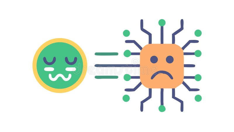Digital Disconnect and Tech Stress, Vector Design Generative AI Stock ...
