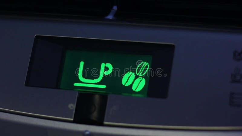 Digital Display on a Coffee Machine Close-up Stock Footage - Video of ...
