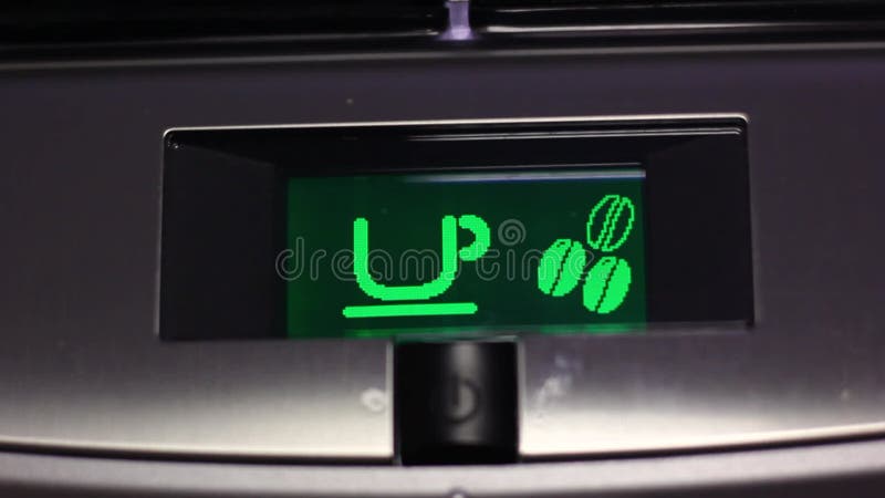 Digital Display on a Coffee Machine Close-up Stock Footage - Video of ...
