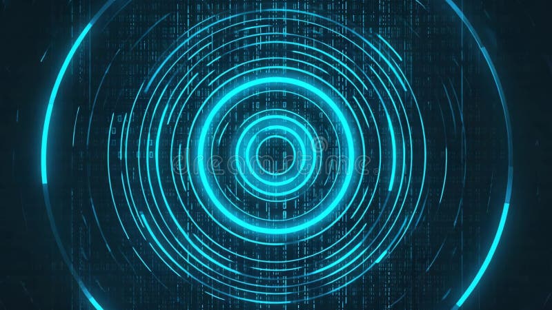 Blue Hexadecimal Code Grid Representing Digital Data Stock Footage ...