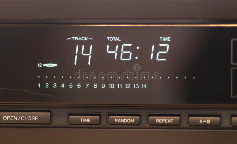 Digital Display Highlighting Track Playback with Timer in Progress ...